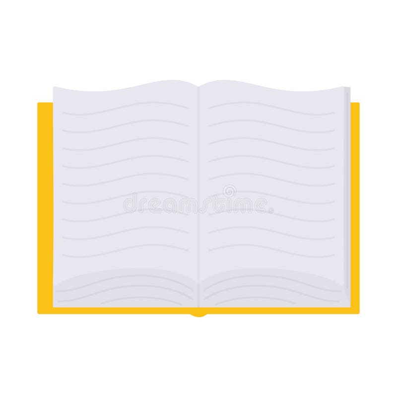 Yellow text book open stock vector. Illustration of learn - 273126715