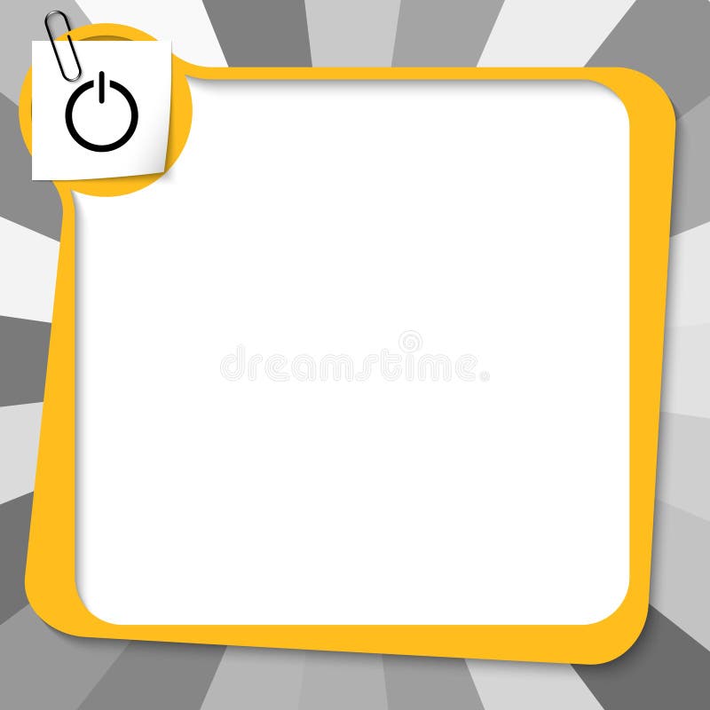 Yellow text box stock vector. Illustration of label, border - 35121226