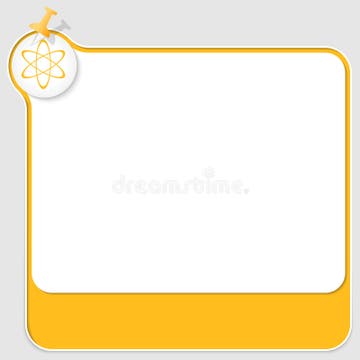 Yellow text box stock vector. Illustration of atom, concept - 54027713