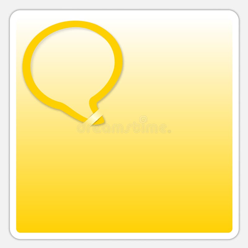 Yellow text box stock illustration. Illustration of banner - 34255080