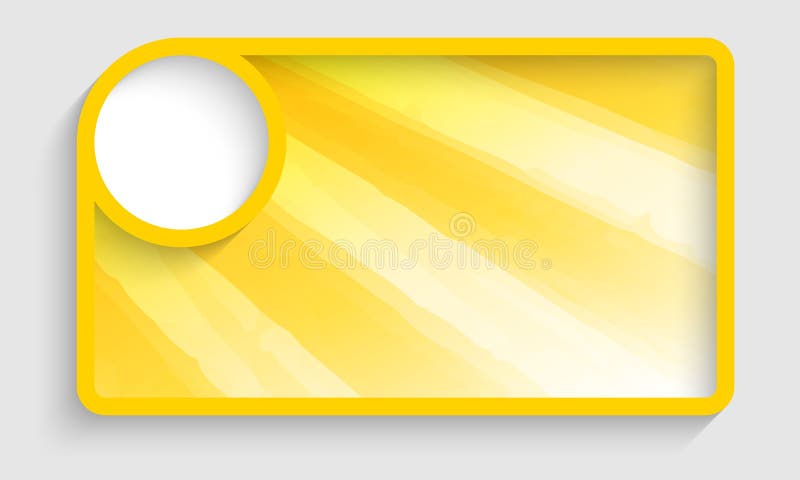 Yellow text frame stock vector. Illustration of shadow - 34857366