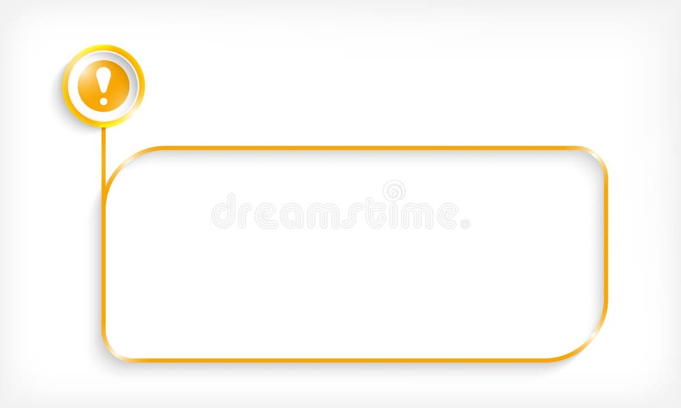 Yellow text frame stock vector. Illustration of alert - 133700644