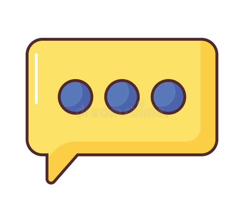 Yellow text message stock vector. Illustration of messenger - 224285651