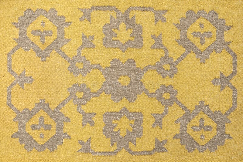 Yellow Textile with Abstract Ethnic Pattern. Boho Style Folk Fabric ...