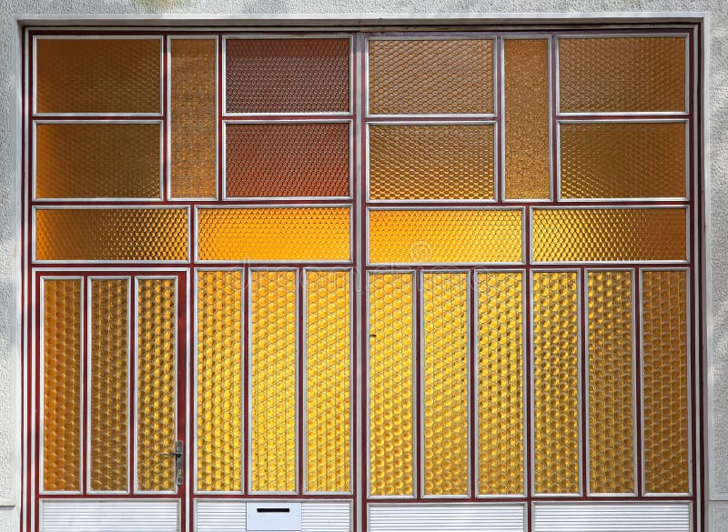 Yellow textured glass stock image. Image of doors, door - 28084059