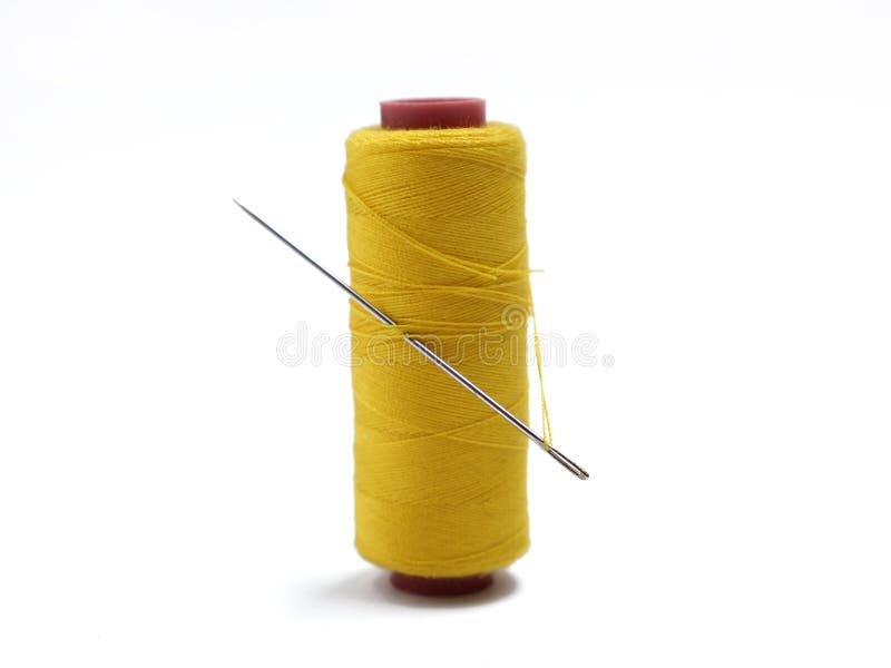 Yellow thread stock image. Image of braid, color, gray - 84175231
