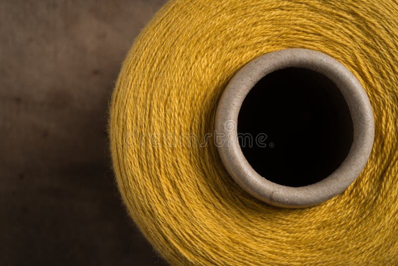 Yellow Thread Spool Hole stock image. Image of hobby - 68653453