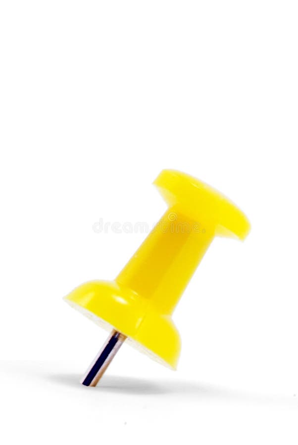 Yellow Thumbtack Stock Image Image Of Yellow Plastic 23532517