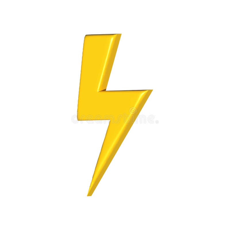 Yellow Thunder and Bolt Lighting Flash Icon. Vector Stock Vector ...