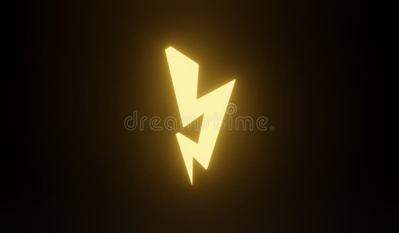 A Yellow Thunder and Bolt Lighting Flash Icons Set Isolate on Black ...