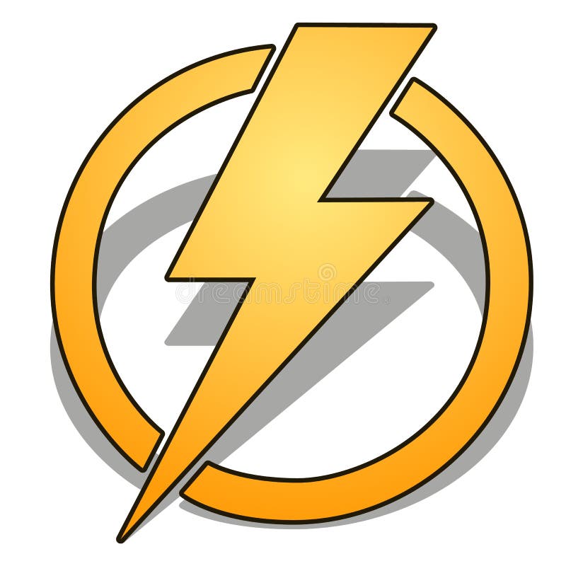 Yellow Thunder Lightning Sport Logo Emblem for Football Team Stock ...