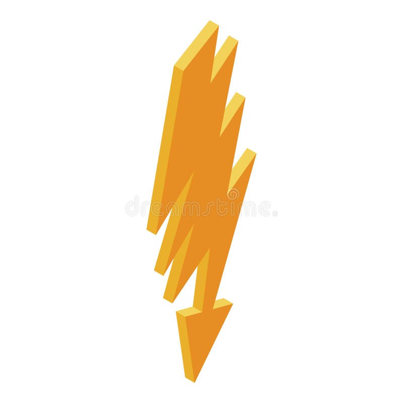 Yellow Thunder Lightning Symbol Vector Design Stock Vector ...