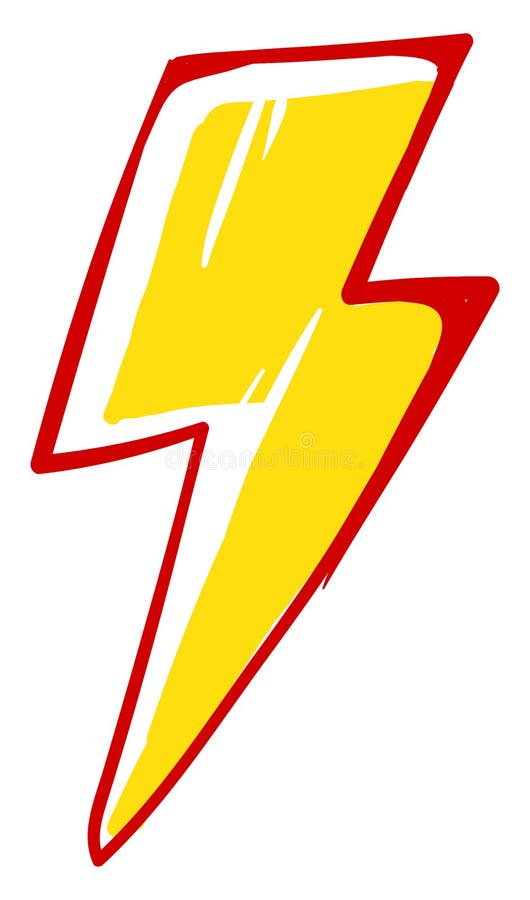 Yellow Thunder Lightning Symbol Vector Design Stock Vector ...
