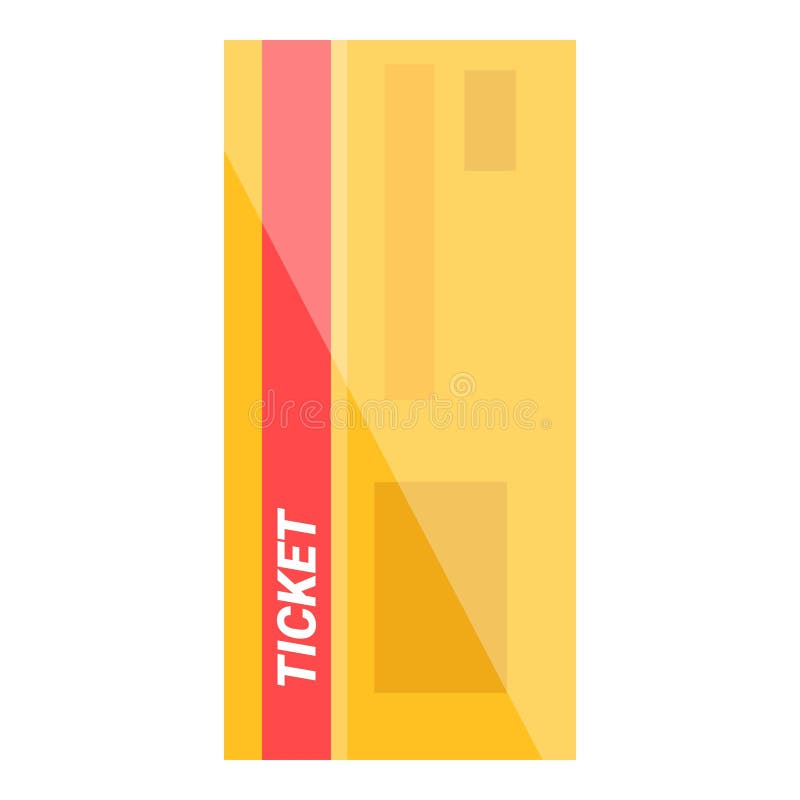 Yellow Ticket Admitting Access with Red Stripe for Entry Stock Vector ...