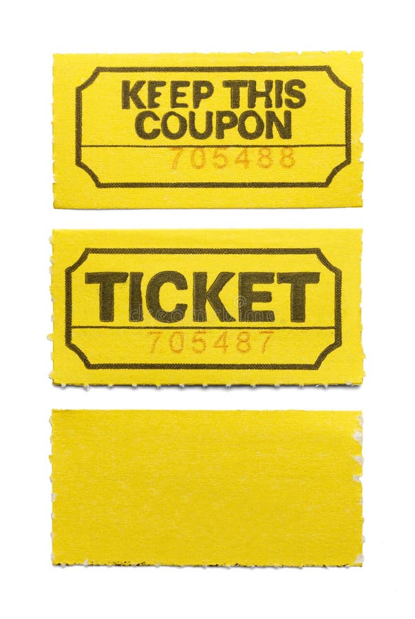 Yellow Concert Ticket stock photo. Image of concert, activity - 38680592