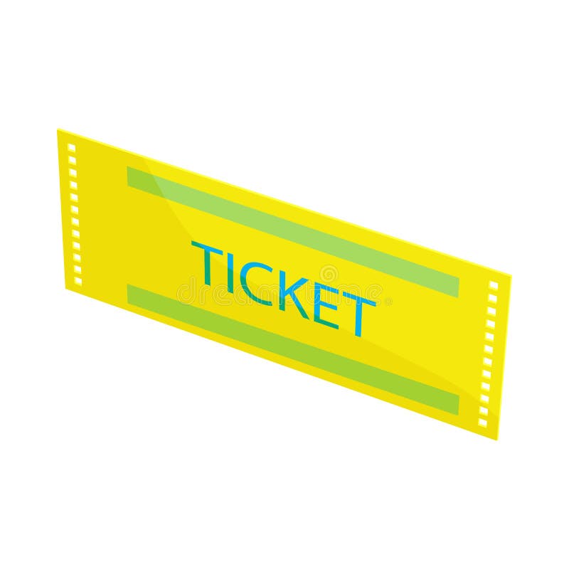 Yellow ticket stock vector. Illustration of release, coupon - 8931559