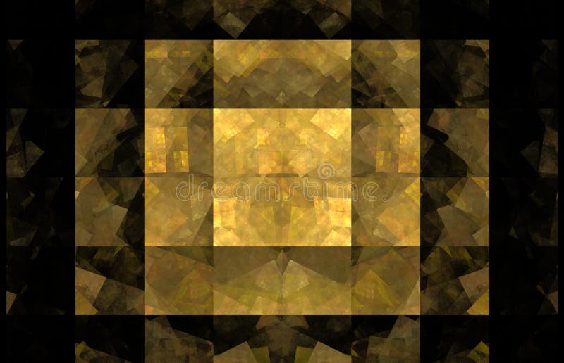 Yellow Tile Fractal Background. Fantasy Fractal Texture. Digital Art ...