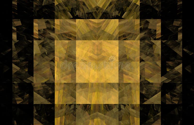 Yellow Tile Fractal Background. Fantasy Fractal Texture. Digital Art ...