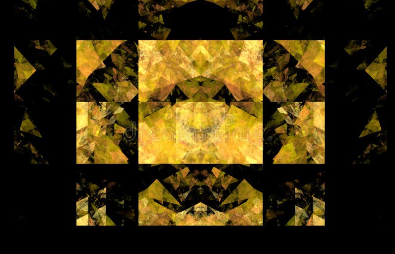 Yellow Tile Fractal Background. Fantasy Fractal Texture. Digital Art ...