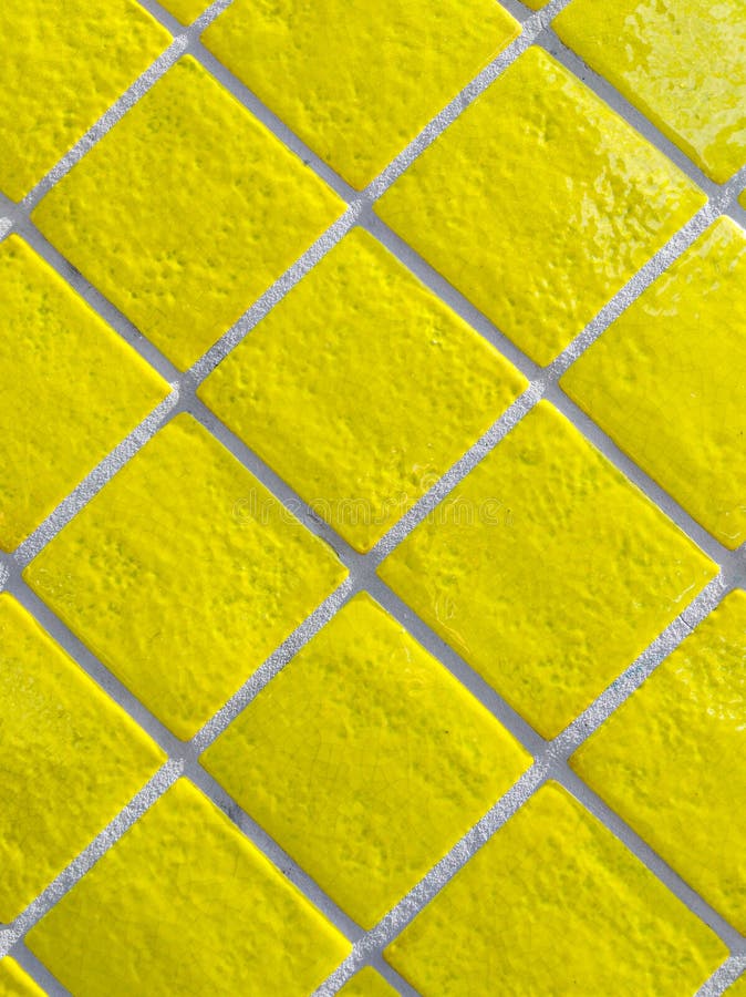 Yellow Tiled Wall Pattern with Textured Glazed Surface Stock Image ...