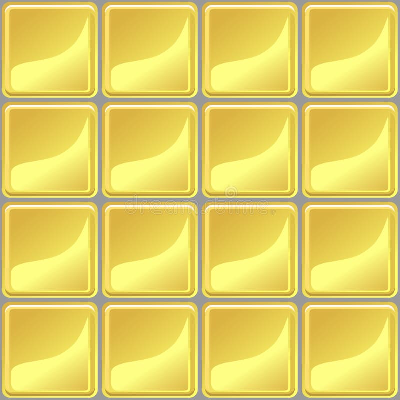 Seamless Yellow Square Tiles Texture Stock Illustration - Illustration ...