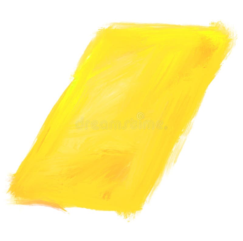 Yellow Tilted Rectangle Shape Oil Painting Stroke Texture Artistic Art ...