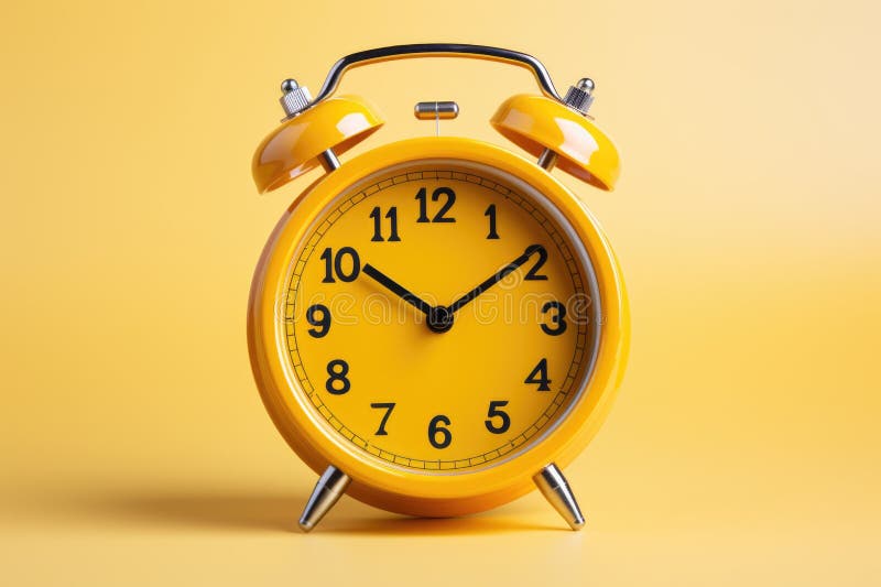 Yellow Timepiece: a Striking Yellow Clock Set Against a Seamless Yellow ...