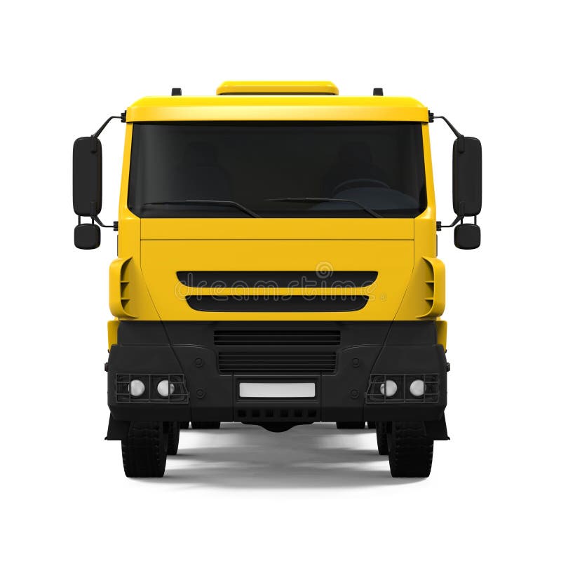 Yellow Tipper Dump Truck Isolated Stock Illustration - Illustration of ...