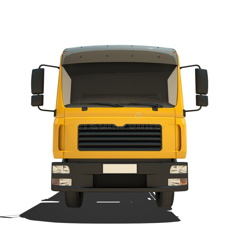 Yellow Tipper Isolated stock illustration. Illustration of building ...