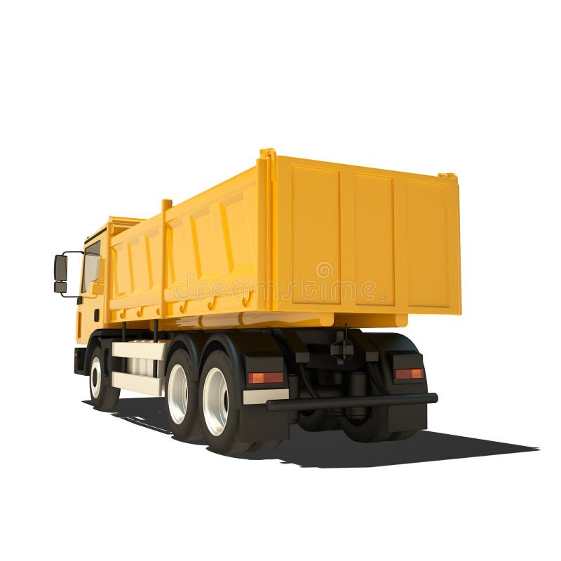 Yellow Tipper Isolated stock illustration. Illustration of blue - 34022836