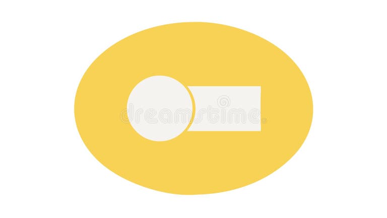 Yellow Toggle Switch Icon (off) Representing Setting Deactivated ...