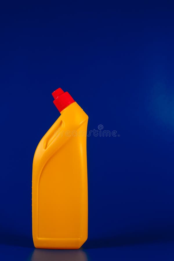 Yellow Toilet Cleaner on a Blue Background Stock Photo - Image of spray ...
