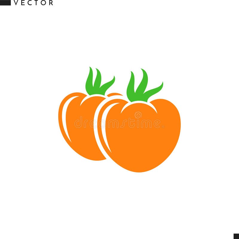 Yellow Tomato Icon. Organic Vegetable Sign Stock Illustration ...