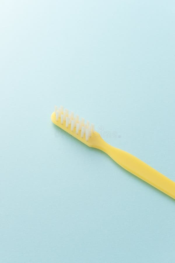 Yellow toothbrush stock image. Image of dental, closeup - 14127493