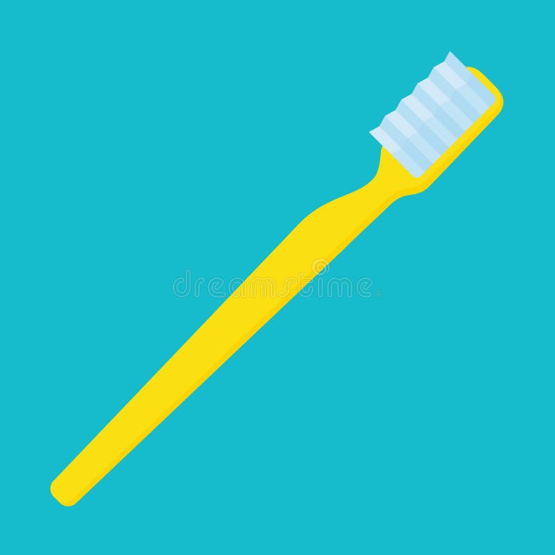 Yellow Toothbrush Simple Vector Illustration Stock Vector ...