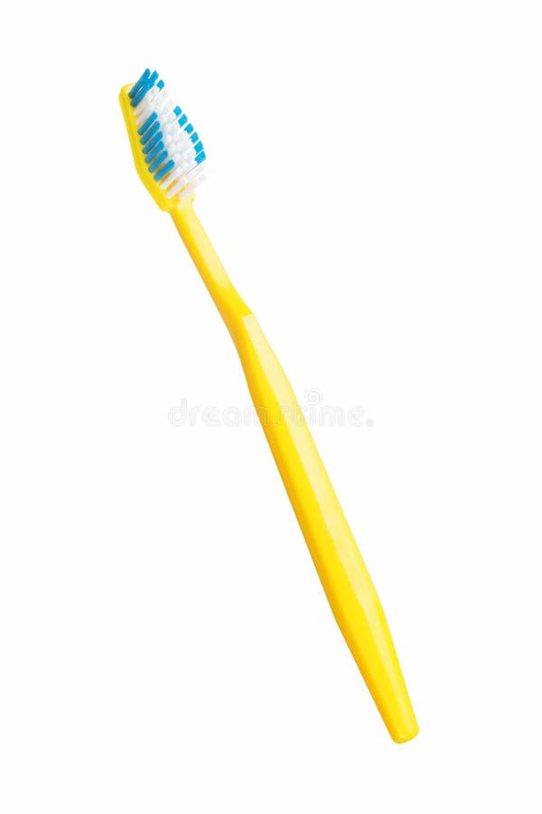 Yellow toothbrush stock image. Image of dental, closeup - 14127493