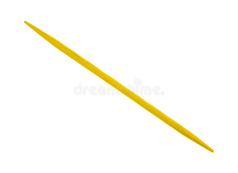 Yellow Toothpick on a White Background Stock Photo - Image of tooth ...