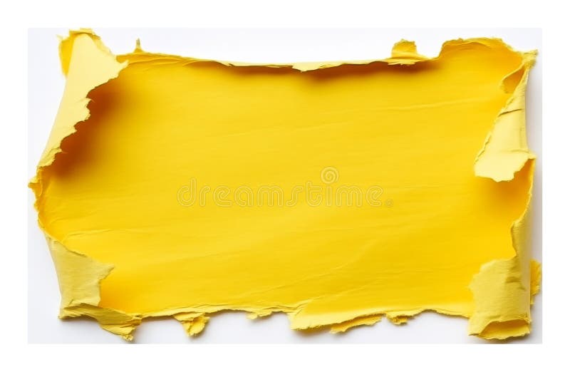Yellow Torn Paper Texture with Rough Edges, Abstract Background Concept ...