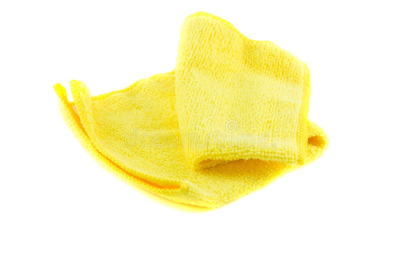 Yellow Towel Folded in the Shape of a Square Stock Image - Image of ...
