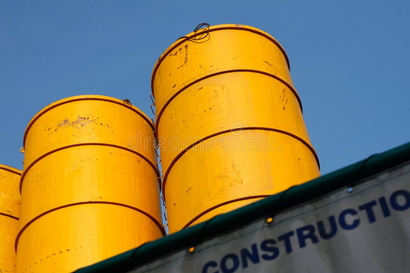Yellow Towers Crane with Blue Sky Stock Photo - Image of bilbao, bulk ...