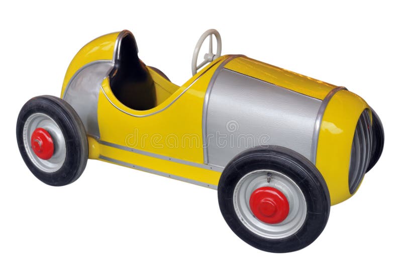 Yellow toy car stock image. Image of youth, cutout, isolated - 7644685
