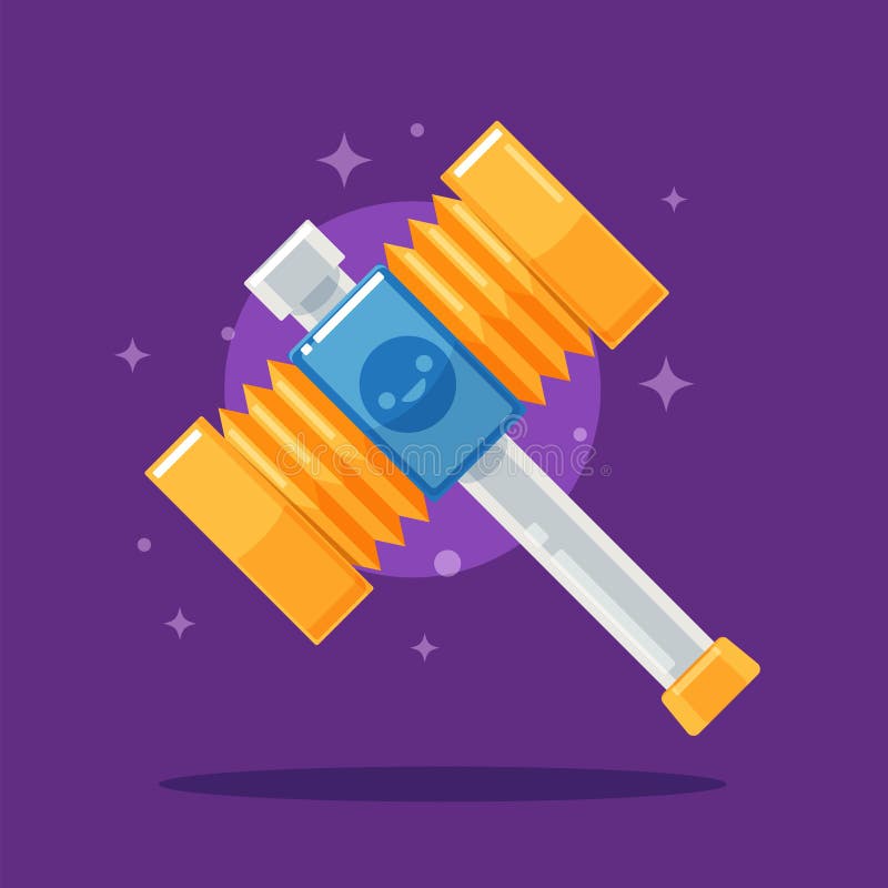 The Yellow Toy Hammer. Isolated Vector Illustration Stock Illustration ...