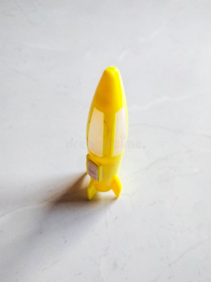 Yellow Toy Rocket for Children. Stock Image - Image of figurine ...