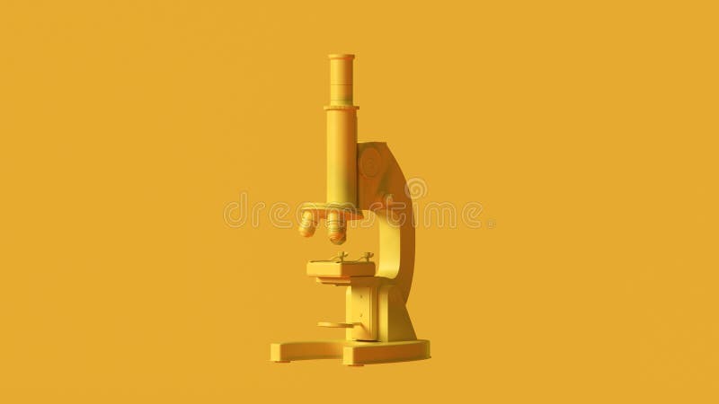 Yellow Traditional Microscope Stock Illustration - Illustration of ...