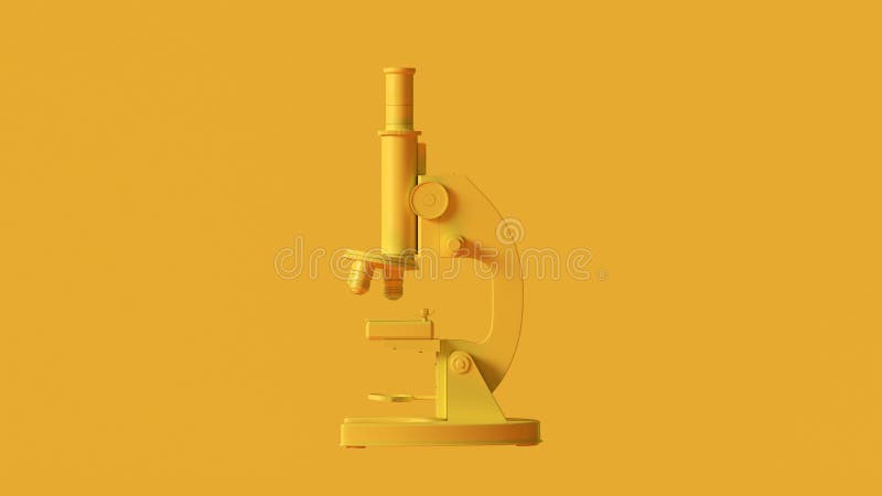 Yellow Traditional Microscope Stock Illustration - Illustration of ...