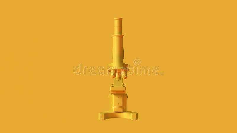 Yellow Traditional Microscope Stock Illustration - Illustration of ...