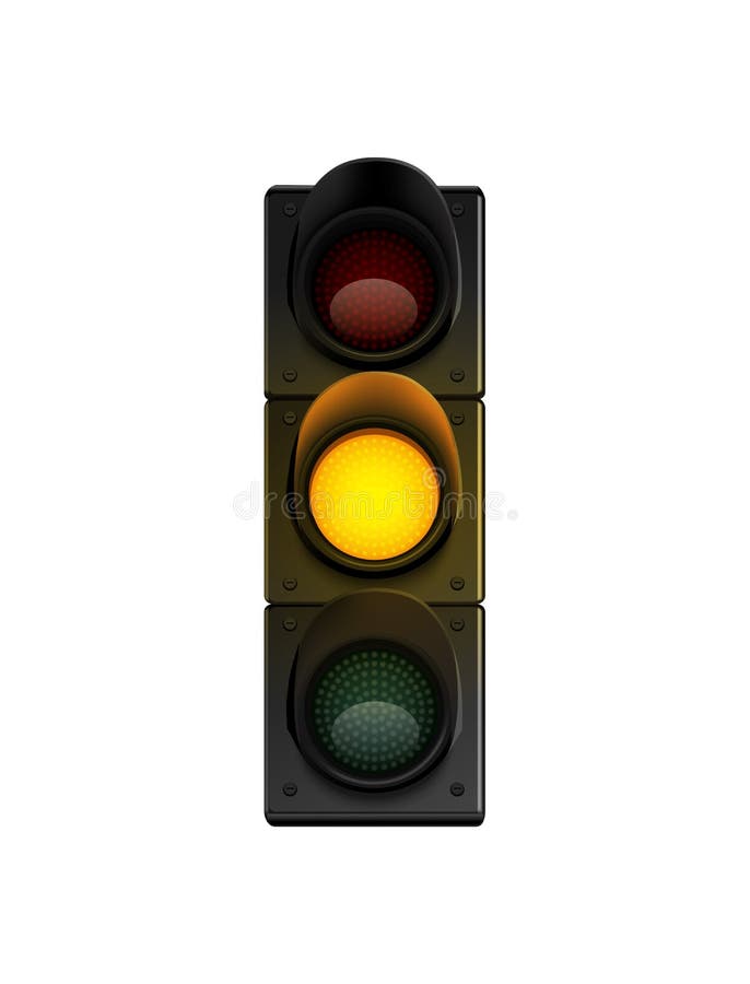 Yellow Traffic Light Composition Stock Vector - Illustration of symbol ...