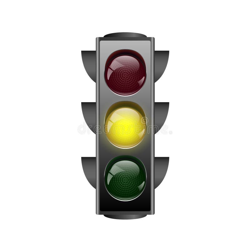 Yellow Traffic Light Graphic Design Template Vector Illustration. Stock ...