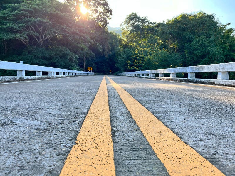 Yellow Traffic Line Color Double Solid Lines To Warn Prohibiting ...
