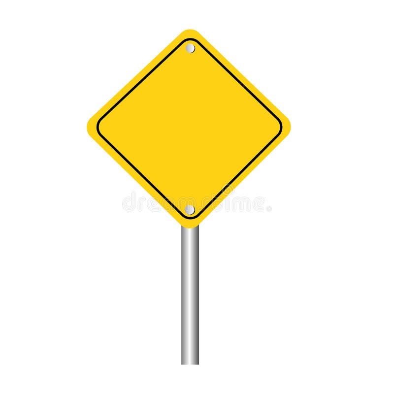 Yellow traffic sign vector stock vector. Illustration of white - 79148112